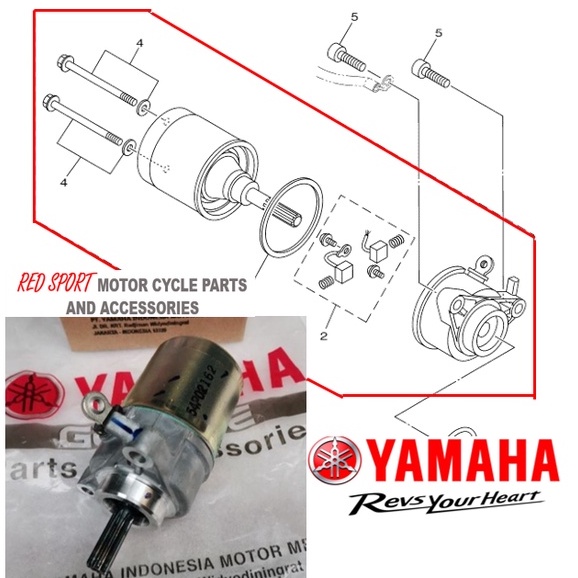 Starter Motor Mio i 125 Genuine Yamaha | Shopee Philippines