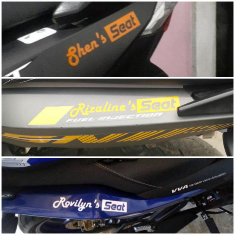 Personalized name stickers 5 inch length for car and motorcycle decals ...