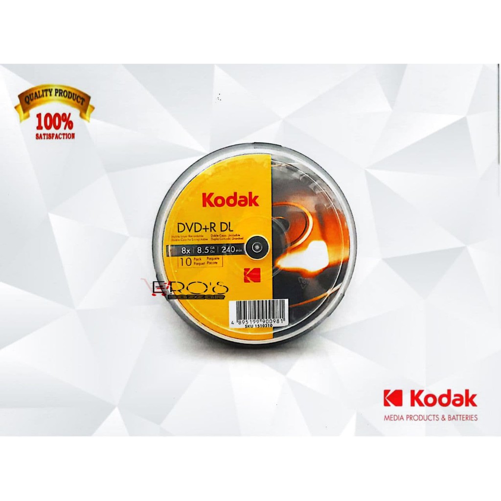 Kodak DVD+R DL 8.5GB Blank DVD CD (10 pieces) | Shopee Philippines