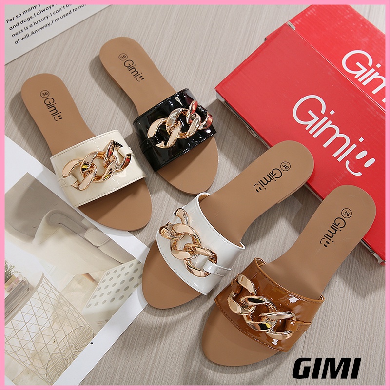 Korean Fashion GIMI Women Shoes Flat Sandals Flat Slippers (ADD 1 SIZE ...