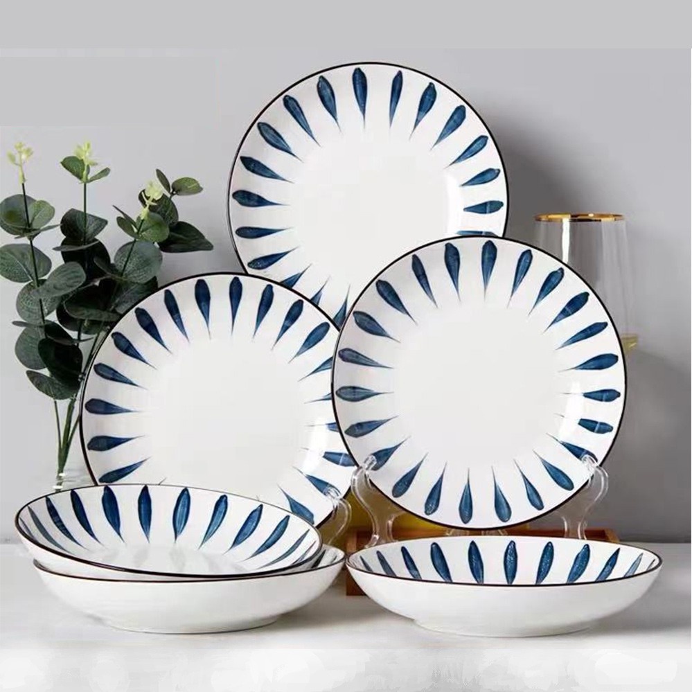 Elegant Peacock Design Ceramic Tableware, Fruit Plate, Soup Plate ...