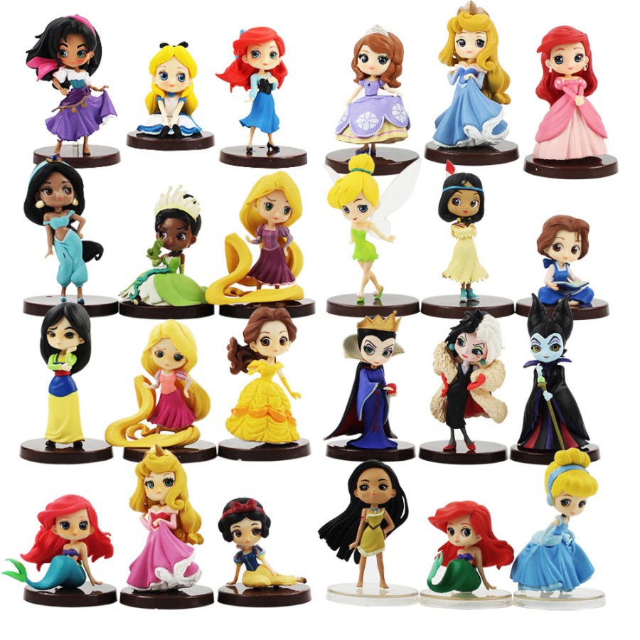 Complete Disney Princess Jasmin Mulan Elsa Alice Anna Jane Figure ...