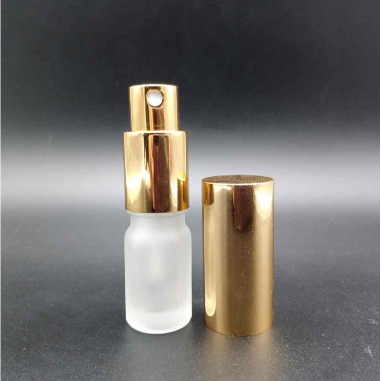 Spray Bottle 5ml Thick Glass DOFF DOF FROSTED SPRAY Cap GOLD/GOLD ...