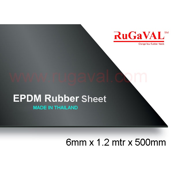 EPDM Sheet, Size: 6mm x 1.2mtrW x 500mmL, Rubber Sheet Smooth Surface ...