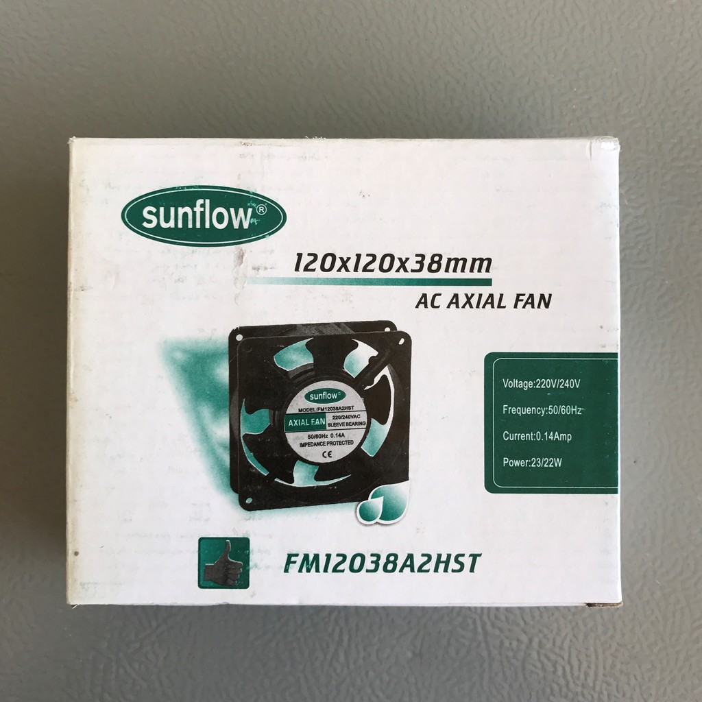 Heavy Duty 220V Fan Sunflow Exhaust Fan Blower Fan Cooling Fan 120x120x38mm AC axial fan Metal ...