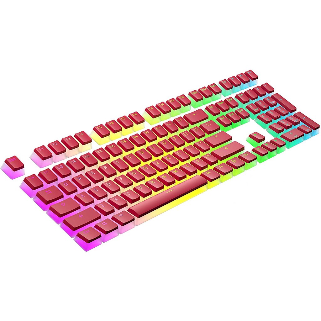 Red pudding keycap 108 Double Shot PBT pudding keycap Ansi/ISO-Oem ...