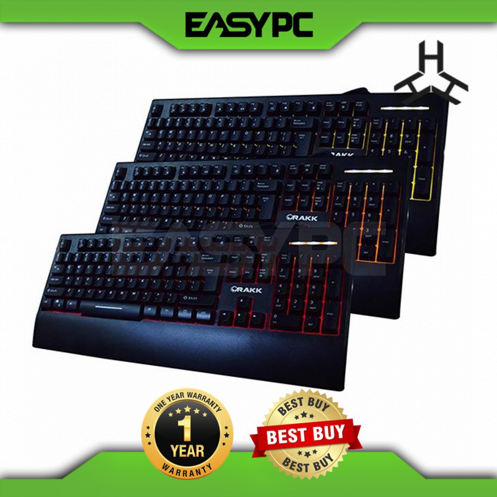 Rakk Illuminated Gaming Keyboard V2, Rakk Gears Gaming Tactile ...