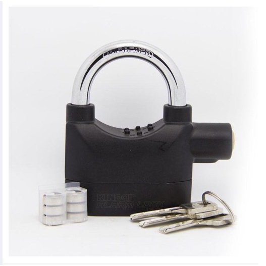 Alarm Padlock for Door/Motor/Bike/Car 110db Anti-Theft Security Lock ...
