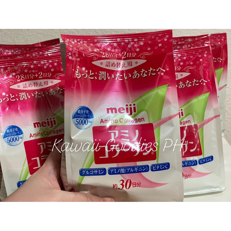 MEIJI AMINO COLLAGEN POWDER REFILL PACK - 30 DAYS / 5,000 MG (214 GRAMS) | Shopee Philippines