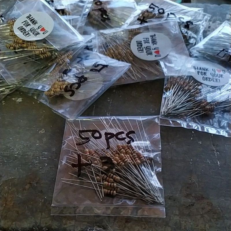 50pcs + 3 Resistor 1/4W 1K Ohms Resistor 0.25W ohm (Best for Piso WiFi ...