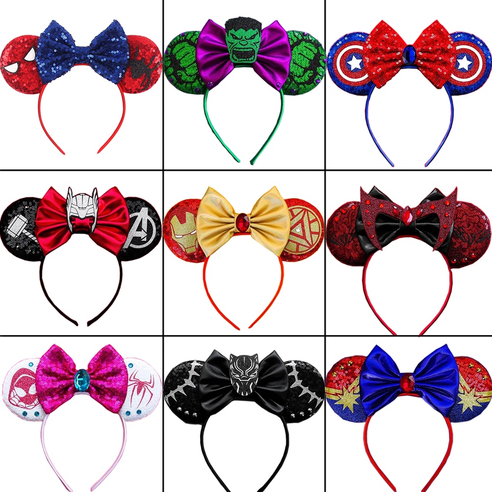 Boys and Girls Avengers Sequined Headband Hulk Thor Spider Man ...