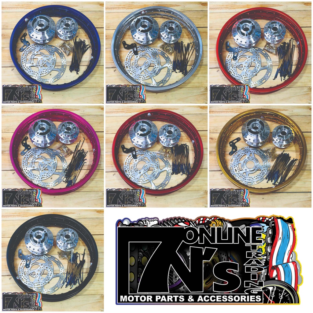 RIMSET (Rim + Hub + Disc + Rios) 17x1.4 Front&Rear Thai look - Raider ...