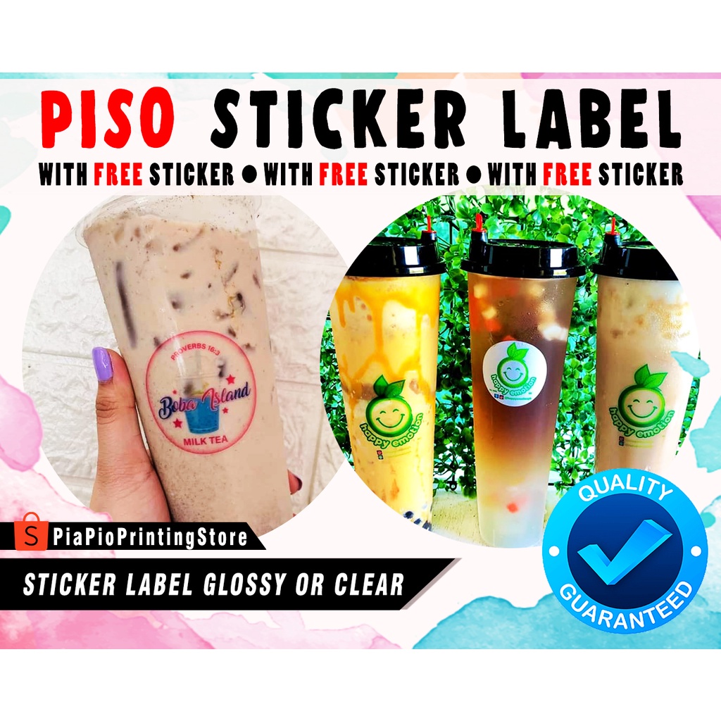 PISO PRINT STICKER LABEL WATERPROOF DURABLE AND HIGH QUALITY PRINT ...