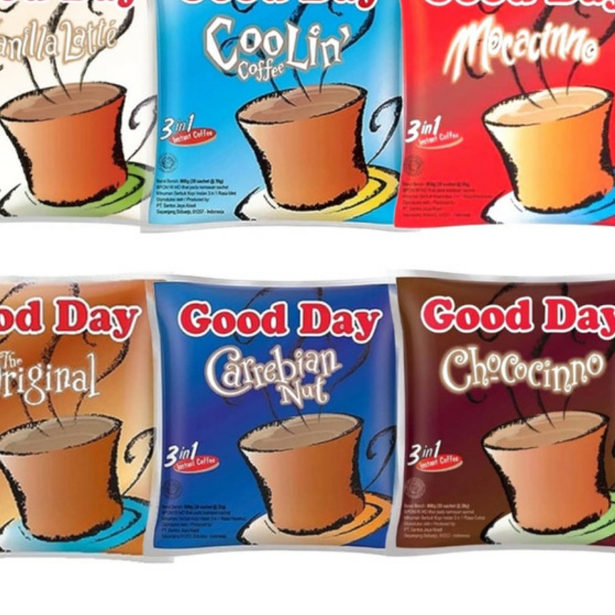 Good Day Instant Coffee 3 in 1 / Various Flavored Coffee Powder 10 x ...