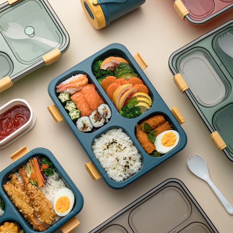 Top Home PH Japanese Sealed Leakproof 3 or 4 compartment Bento Lunchbox w/ Spoon or Spork ...