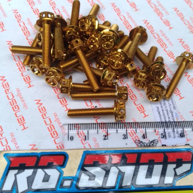 Probolt gold flower bolts M5x25 5x25 thread 8 length 25mm/5cm heng ...