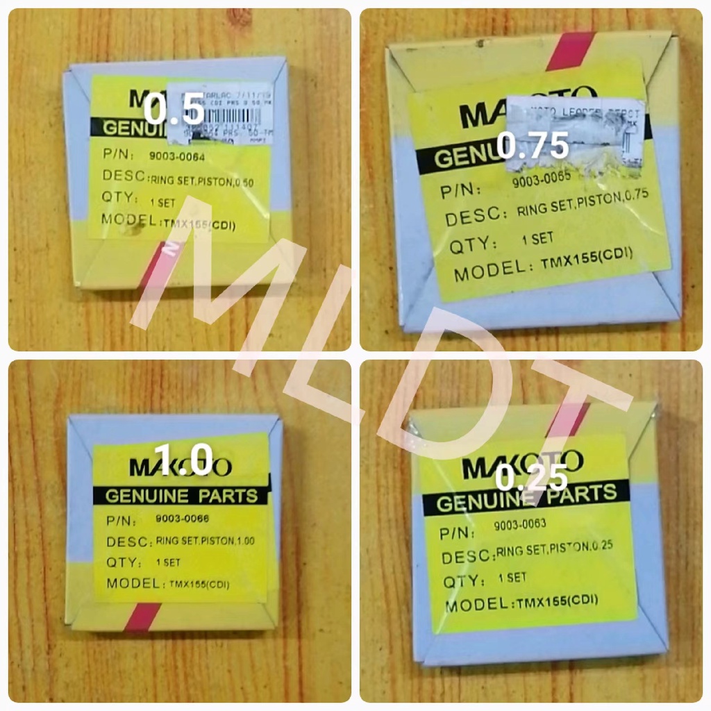 MAKOTO PISTON RING SET FOR TMX155(CDI TYPE) | Shopee Philippines