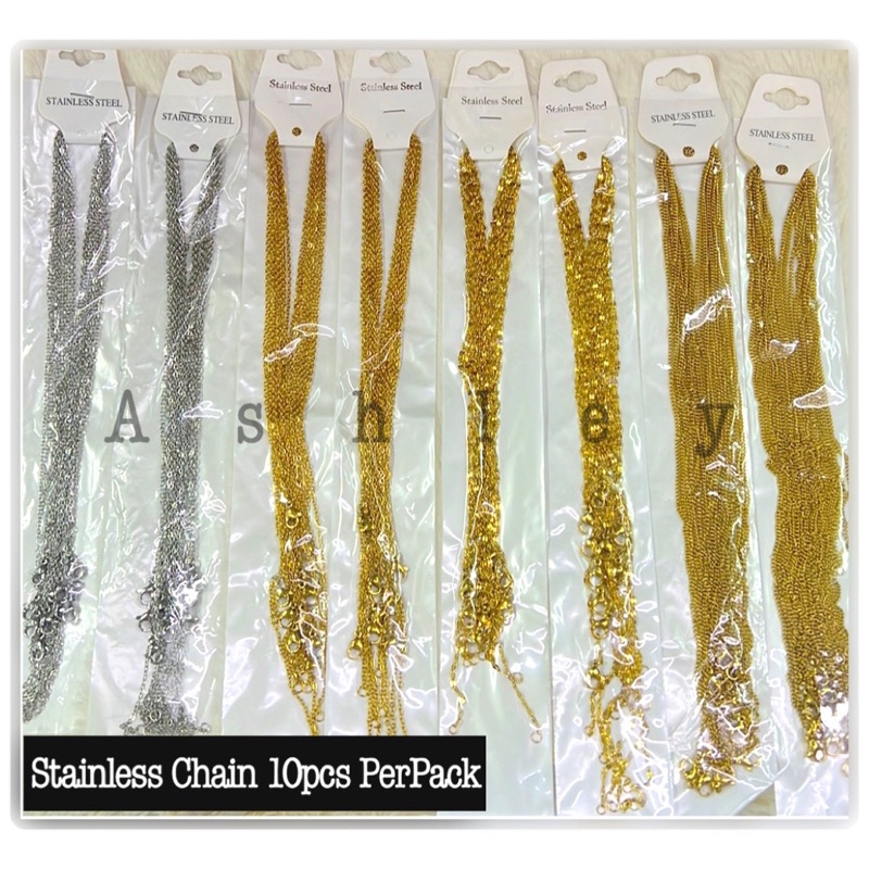 Stainless Gold Regular Chain 10pcs Per pack Dancingchain PerPack 10pcs ...