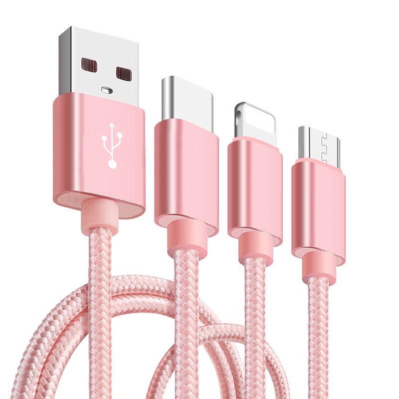 3 in 1 USB Cable Fast Charging Micro USB Type C Cable Fast Charge Data ...