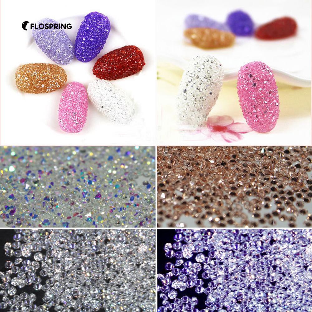 1000 Pcs 1.2mm Rhinestone Sand Micro Mini Nail Art Tips | Shopee ...