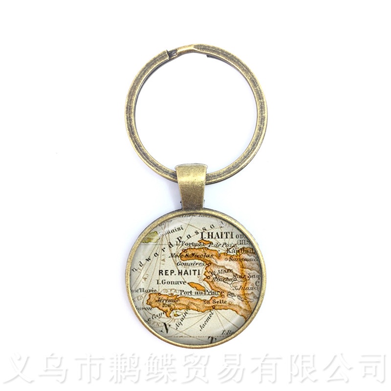 2018 Globe World Map Keychains Vintage World Map Keyring For Men And ...