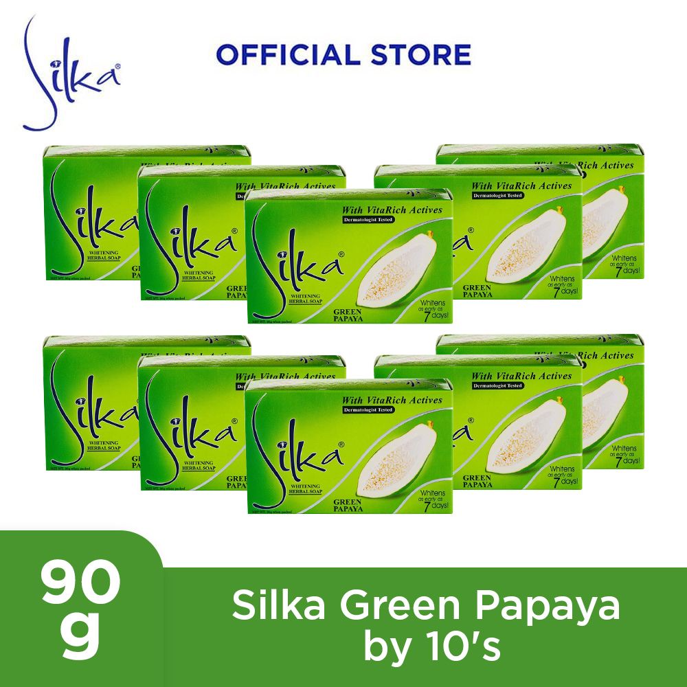 Silka Green Papaya 90g by 10's | Shopee Philippines