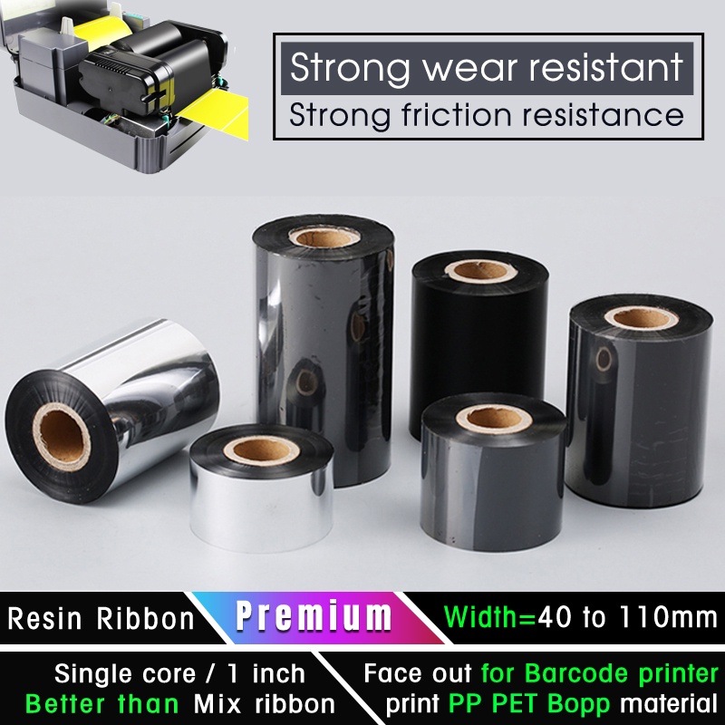 resin ribbon barcode ribbon printer ribbon tear scratch resistance ...