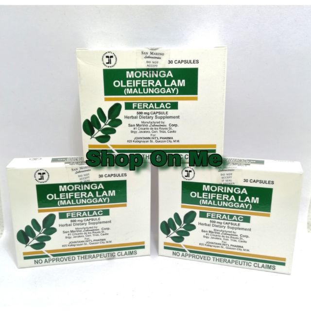 Feralac Malunggay 30's capsule | Shopee Philippines
