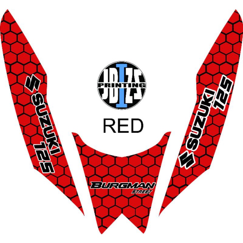BURGMAN STREET 125 BURGMAN EX125 pront decals 3pcs | Shopee Philippines