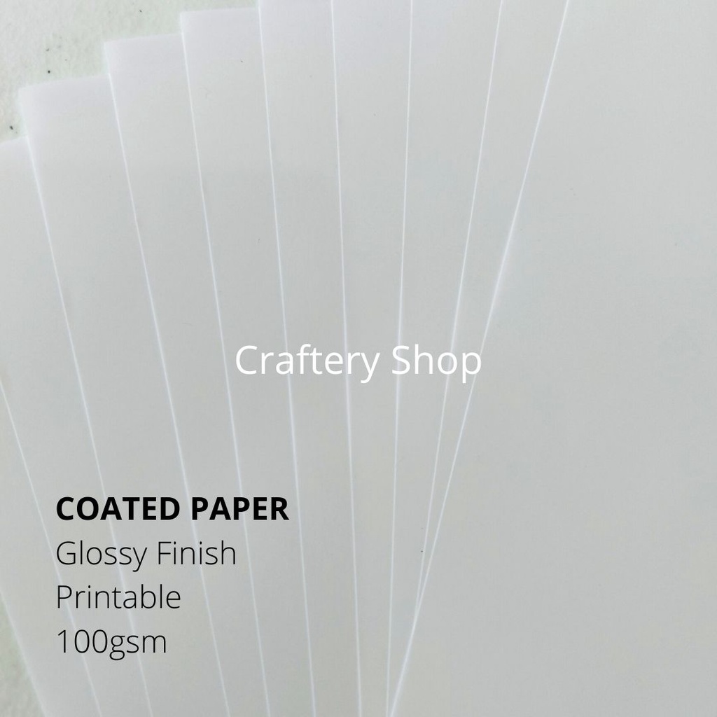 Coated Paper 25pcs Glossy Finish 100gsm Printable A4 size | Shopee ...