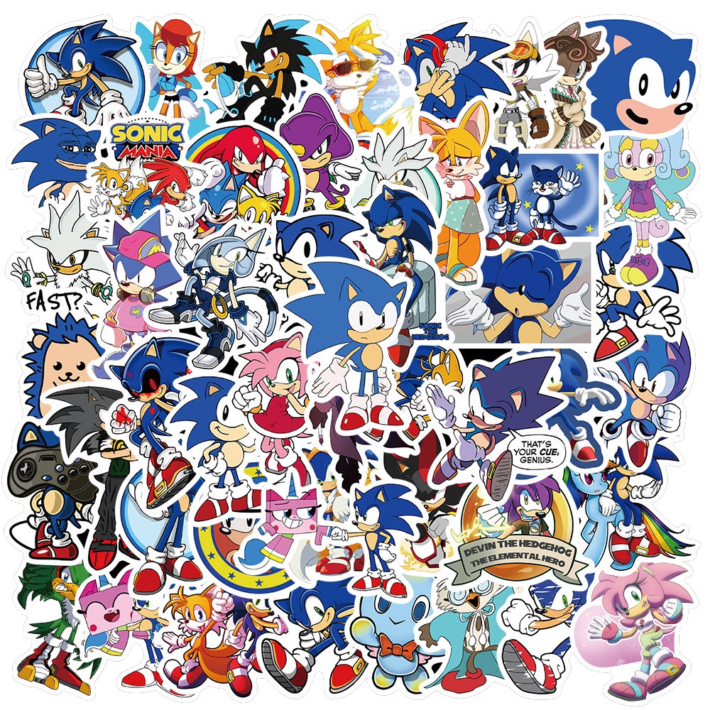 50Pcs/Set Sonic The Hedgehog Series 03 Stickers Sonikku za Hejjihoggu ...