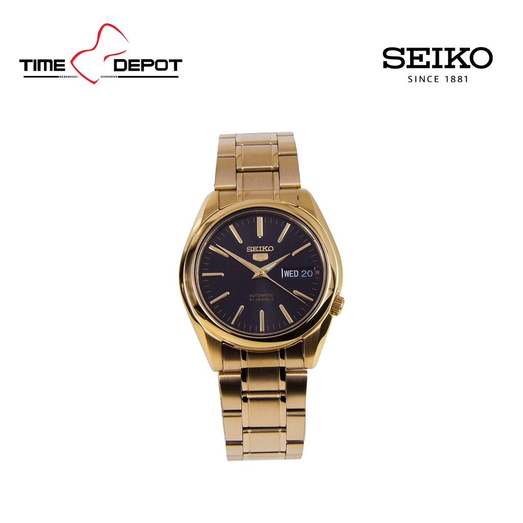Seiko 5 SNKL50K1 Basic Automatic Gold Stainless Steel Strap Watch For ...