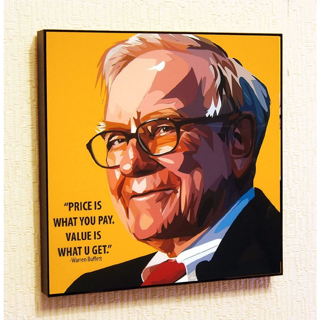 Warren Buffett Poster and print POP Art Painting on Canvas Motivational ...
