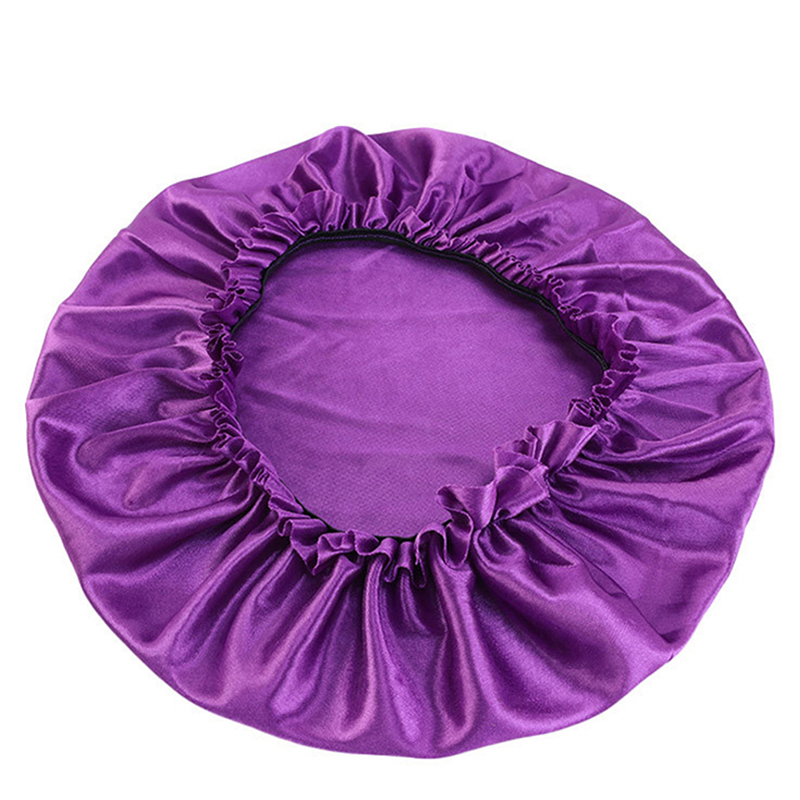 FCPH Satin Solid Sleeping Hat Bonnet Night Sleep Cap Hair Care Bonnet ...