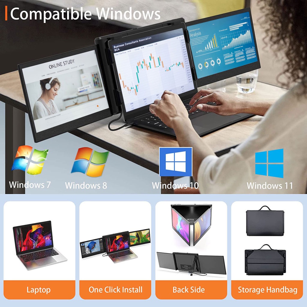 12inch P2S Screen Extender Monitor Laptop Screen Splitter Display ...