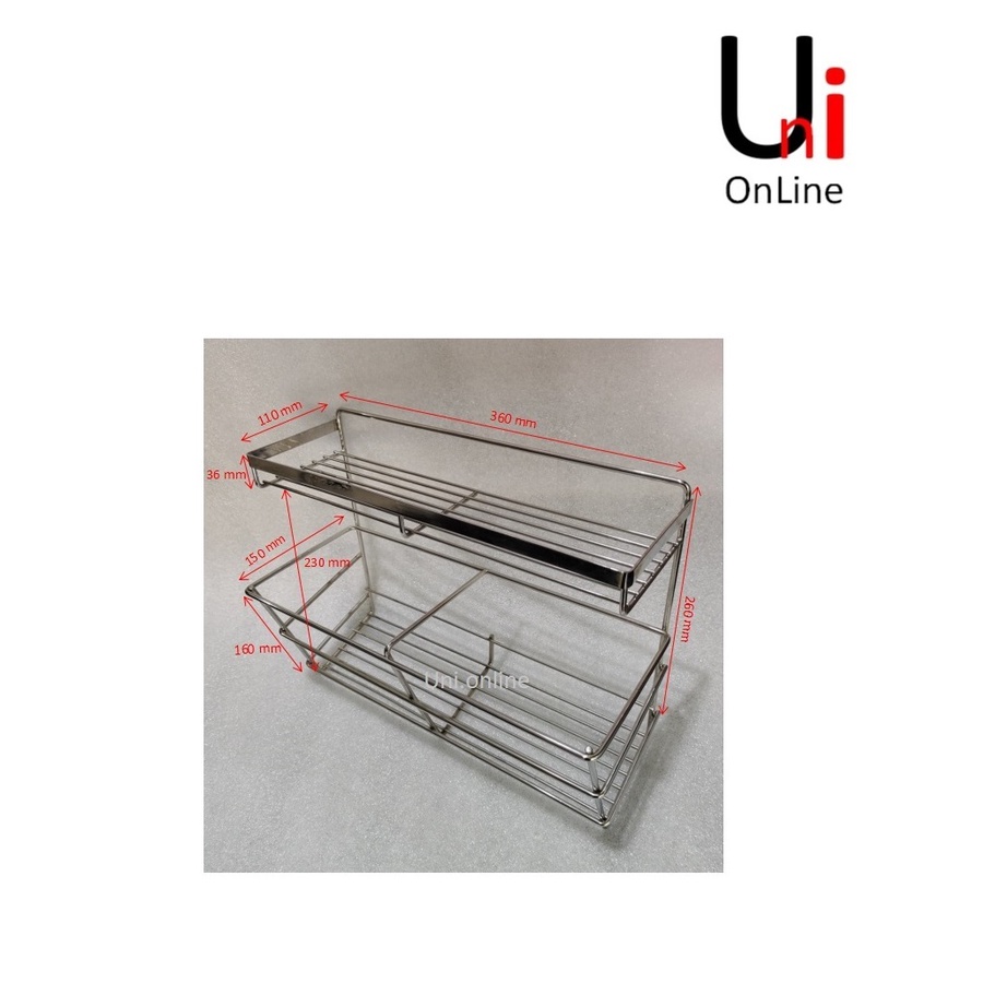 2 Tier Stainless Steel Rack MJ-A1 | Shopee Philippines
