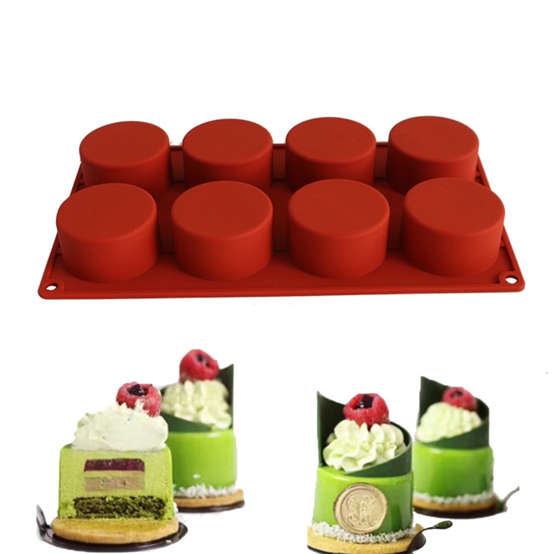 8 Holes Silicone Cake Mold Baking Pastry Chocolate Pudding Mould DIY ...