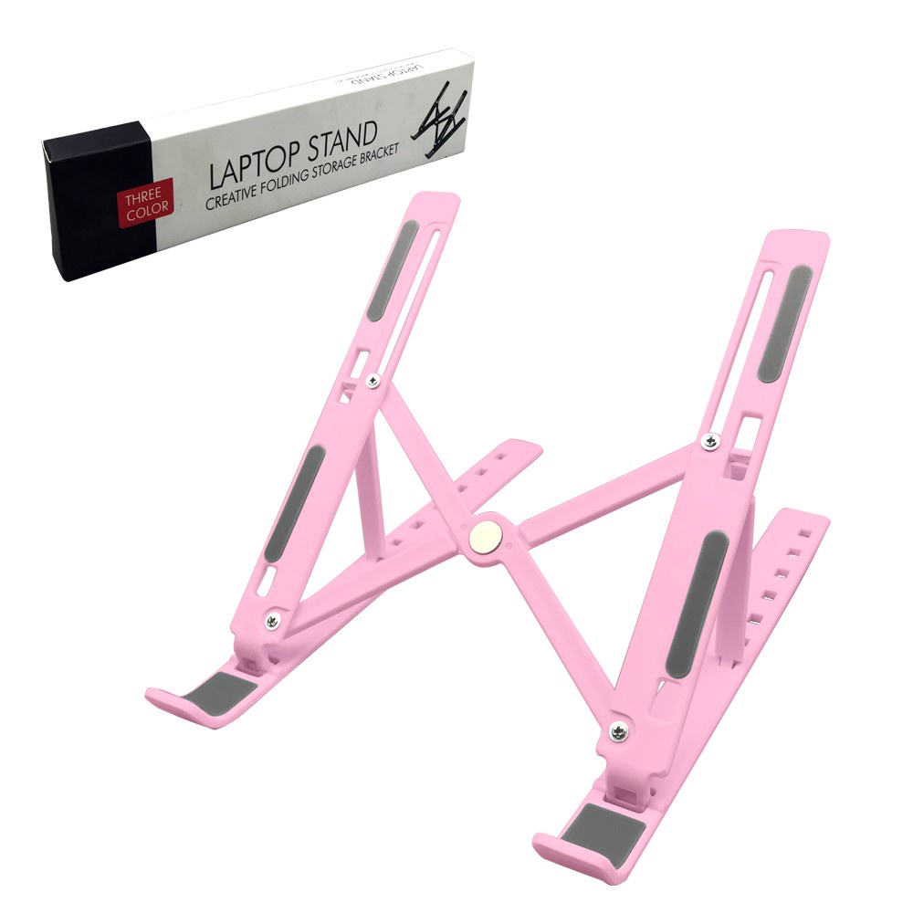 Laptop Stand Adjustable Foldable Plastic-Pink Laptop Stand Riser ...