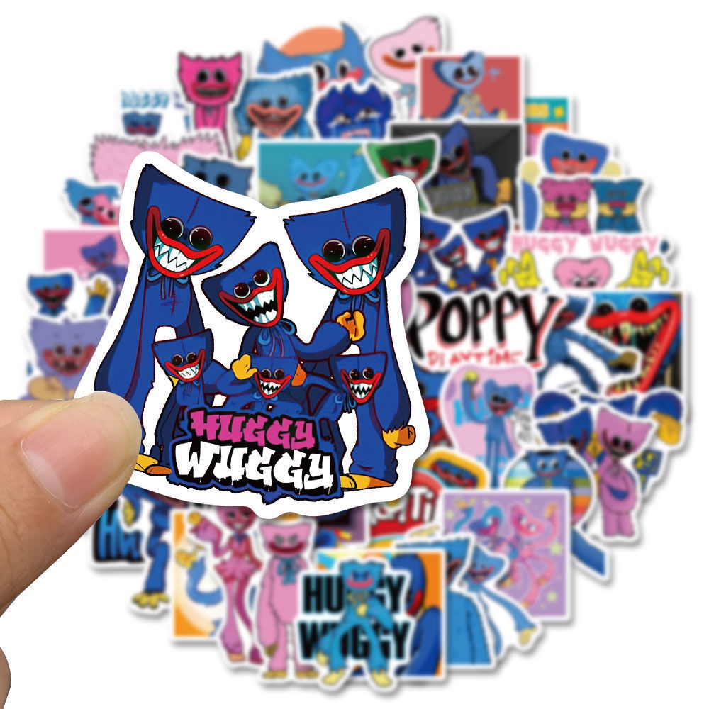 50pcs/set Poppy Playtime Stickers Huggy Wuggy Horror Escape Game Diy ...