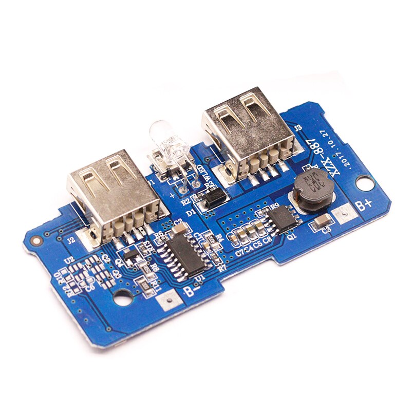 18650 Dual Micro USB 3.7V to 5V 2A Boost Mobile Power Bank DIY 18650 ...