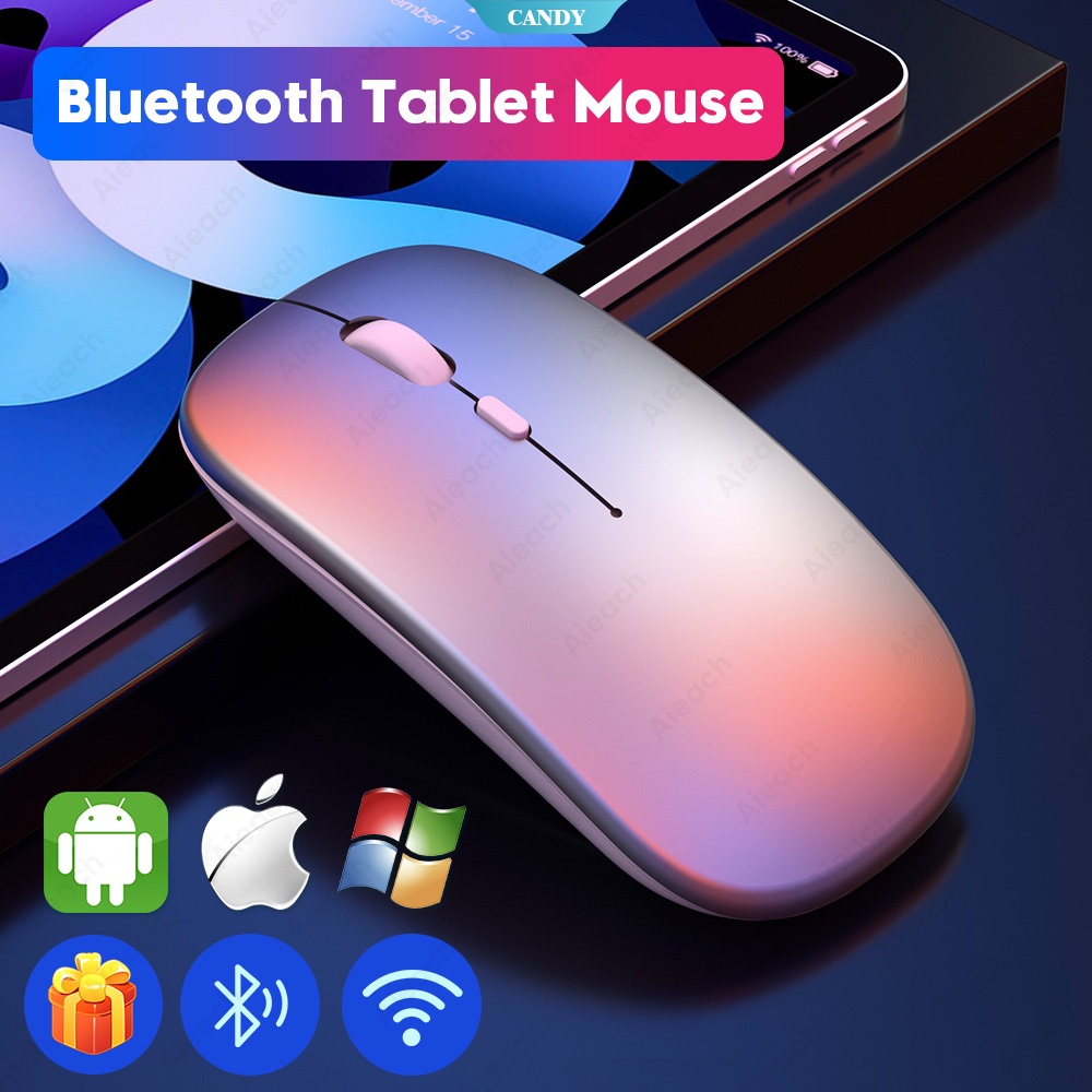 Wireless Mouse Bluetooth RGB Rechargeable Mouse Wireless Computer ...