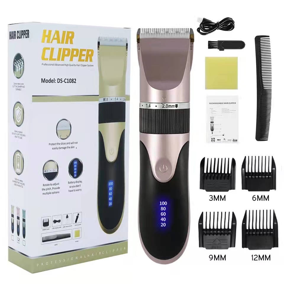 Professional Quiet Hair Clippers Cordless Rechargeable Barbers Complete Trimmers Set | Shopee ...