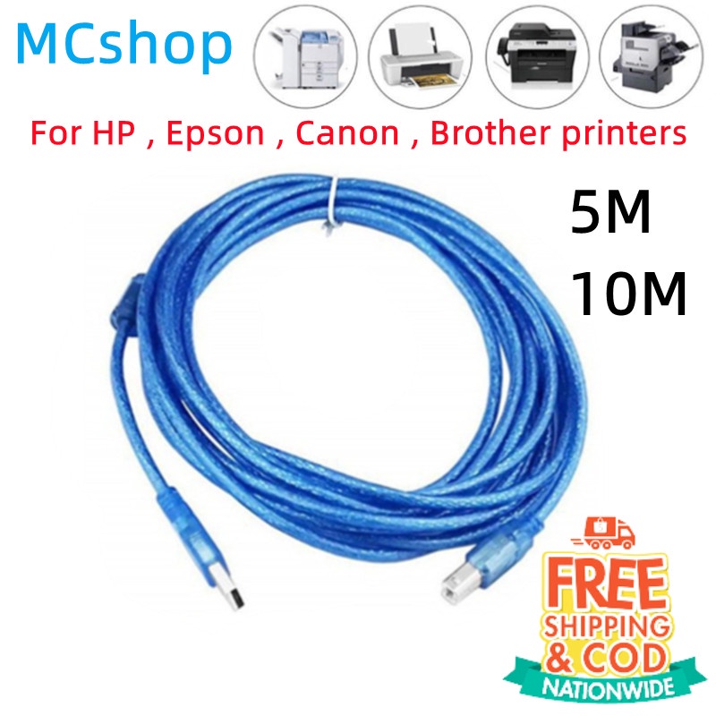10M USB 2.0 Printer Cable Male A to Male B Speed Transfer Cable For HP ...