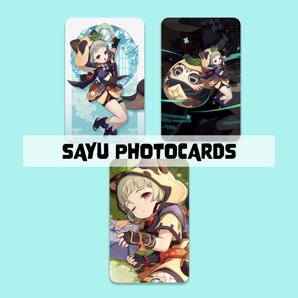 Genshin Impact Photocards - SAYU Textured Photocards Front and Back ...