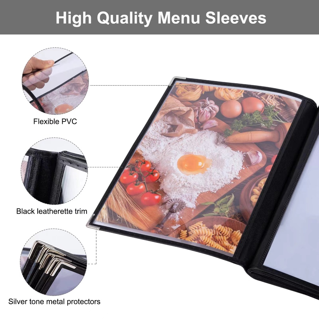 10 Pages 20 Faces A4 Transparent Menu Cover Restaurant Menu Folder Menu ...