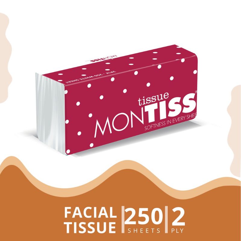 Tissue Montiss 250 sheets /Facial Tissue Montiss Softness 250 sheets 2 ...