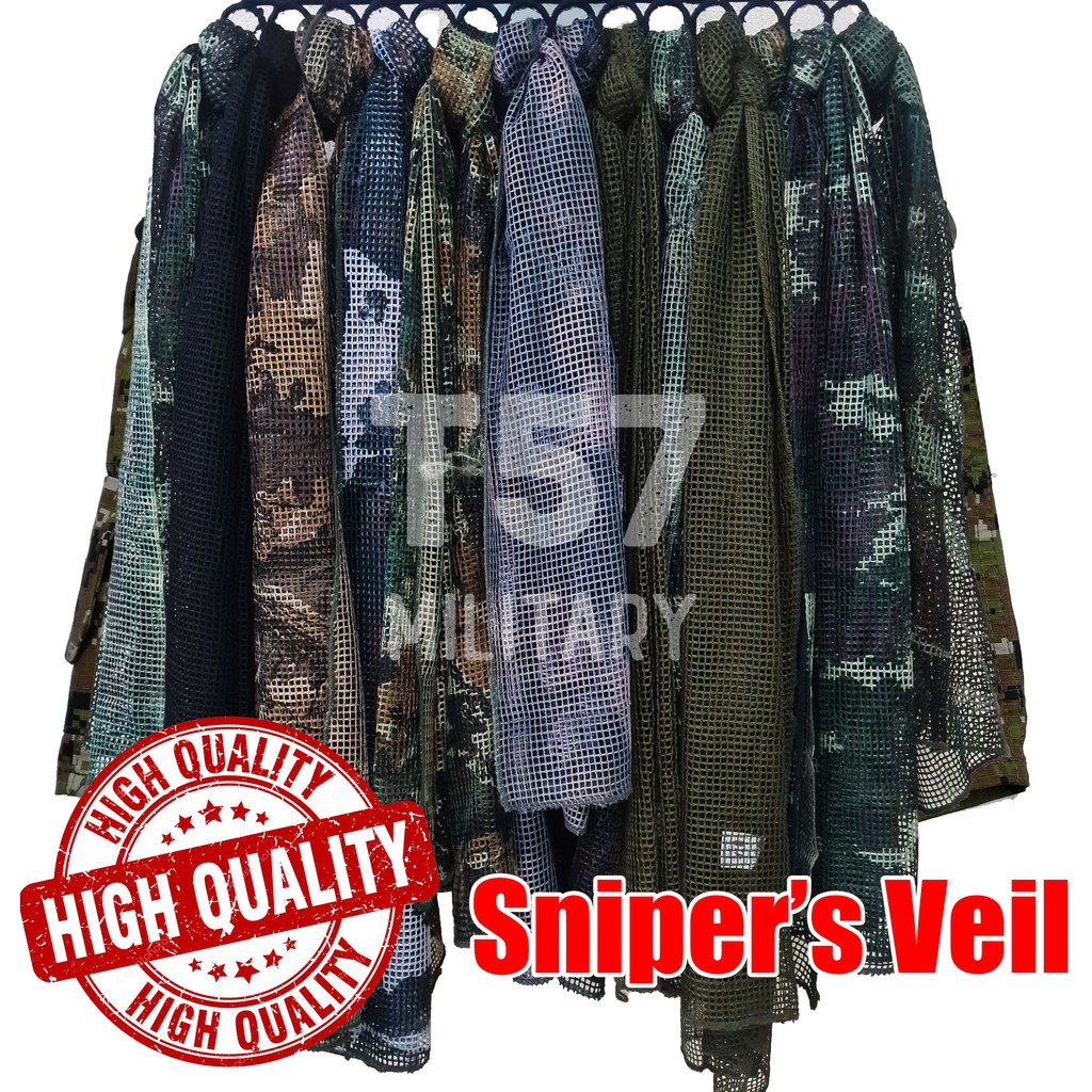 Sniper Tactical Mesh Veil Neckerchief Face Scarf Mask Camouflage ...