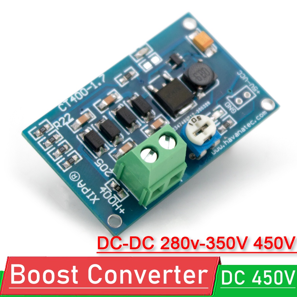 DC-DC Boost Converter 3.7V-5V Step up to 280v-350V 450V Capacitor ...