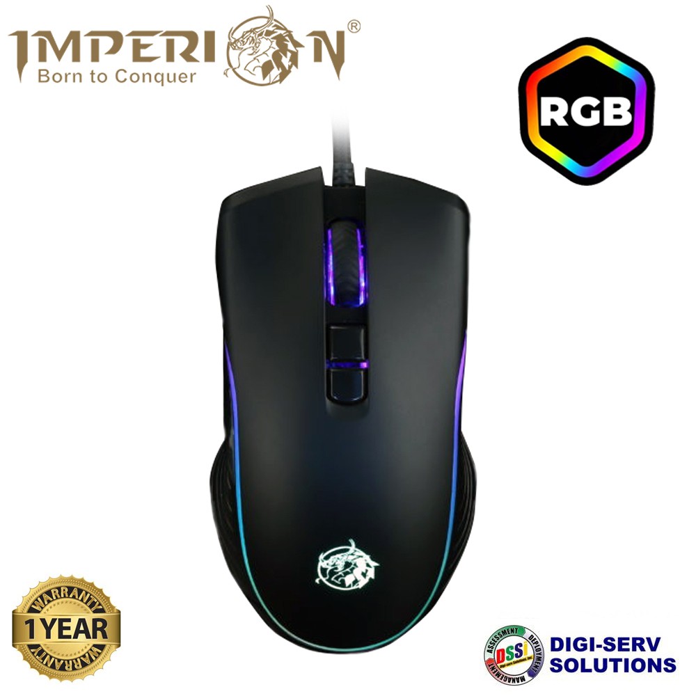 Imperion Terminator RGB Wired Gaming Mouse with 7-Buttons and Built-in ...