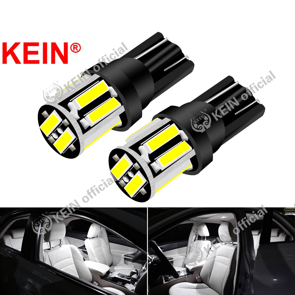 KEIN 2PCS T10 Led W5W Parking Light 194 168 501 10SMD 7020 T10 Led Car Interior Dome Signal ...